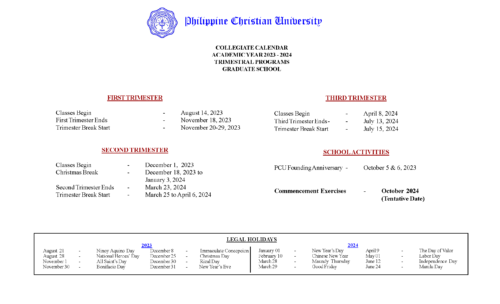 Graduate School – PCU Manila
