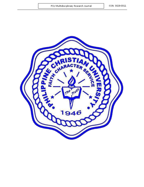 PCU Multidisciplinary Research Journal – PCU Manila