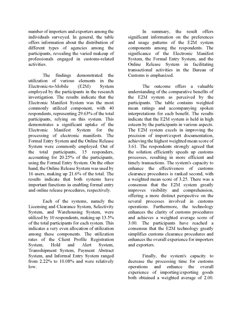 ELECTRONIC TO MOBILE (E2M)SYSTEM IN THE MODERN CUSTOMS PROCEDURE – PCU ...