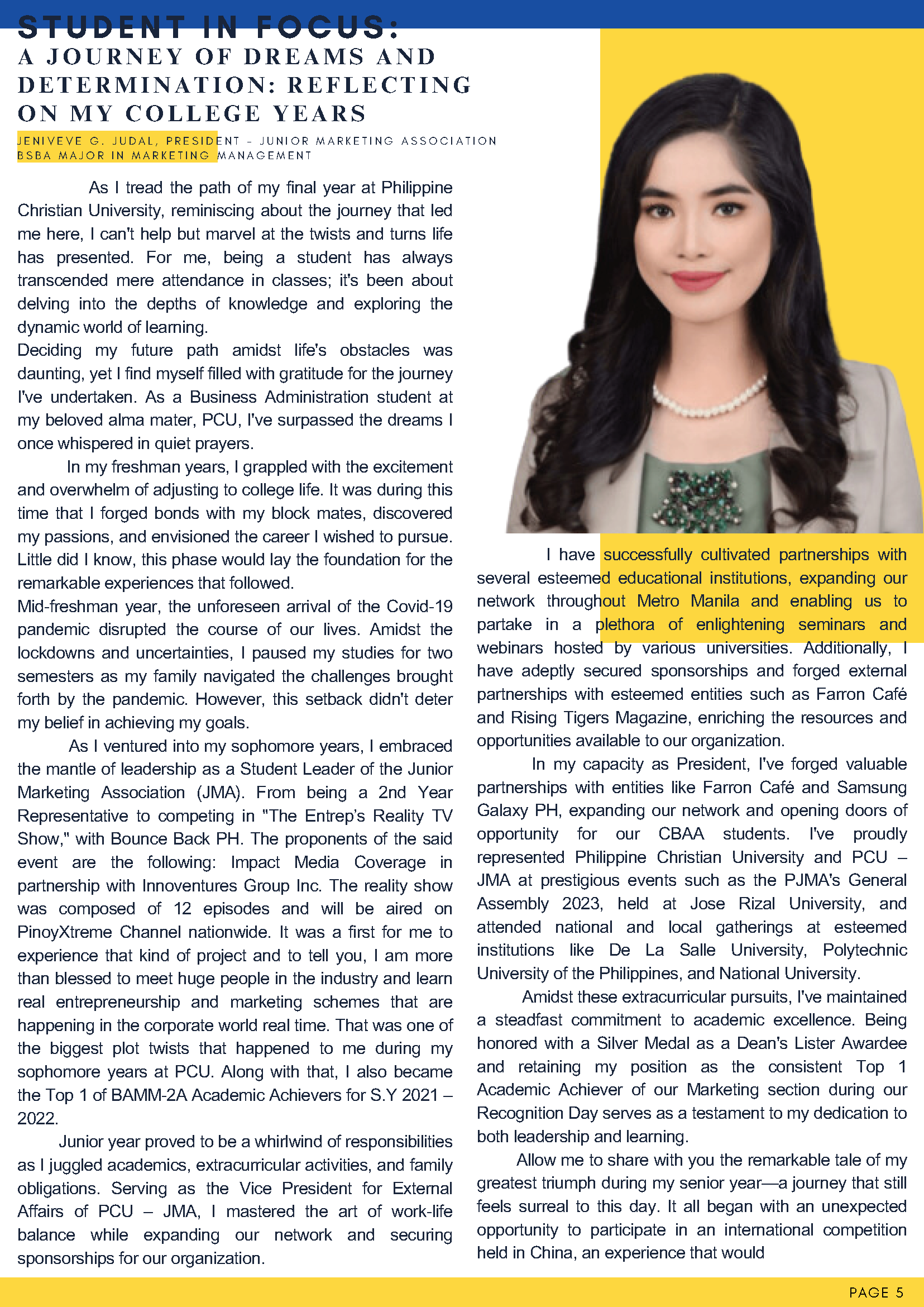 PCU CBAA NEWSLETTER ISSUE 1 – PCU Manila