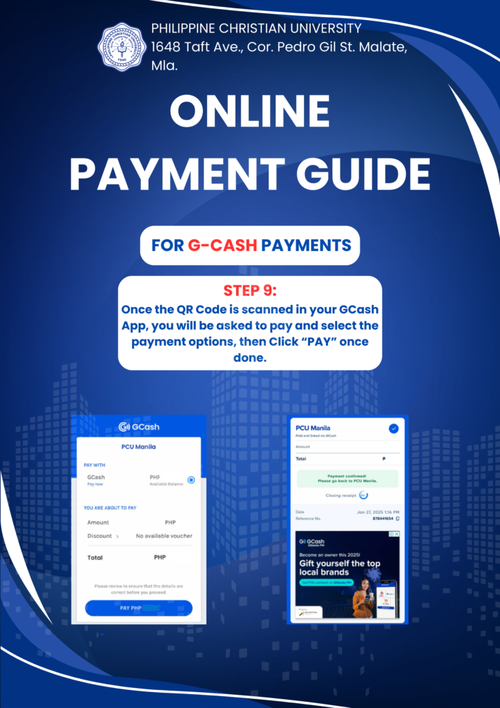 2C2P Gcash Payment – PCU Manila