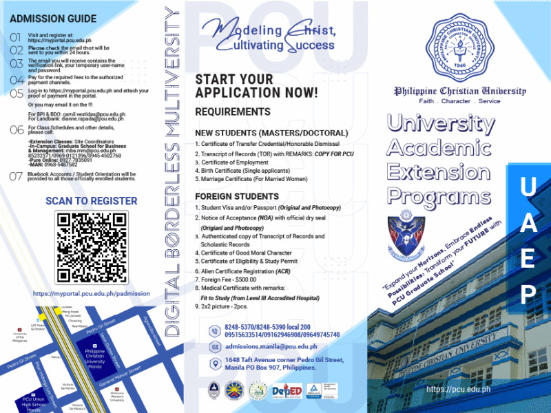 Admission Graduate School – PCU Manila